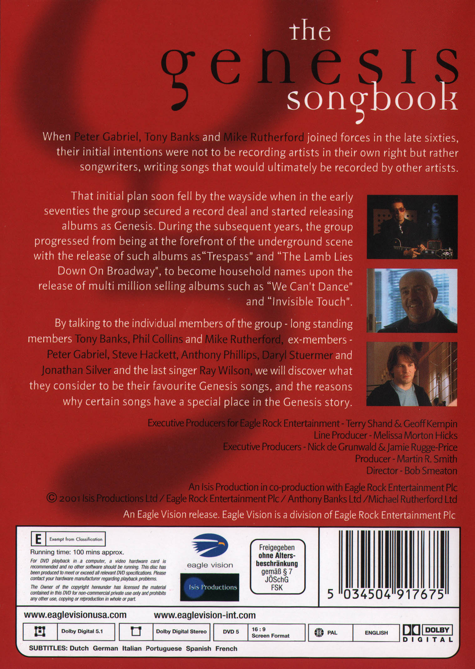 The Genesis Songbook – Documentary – Eagle Rock – The Genesis Archive