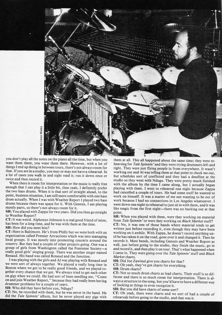 Modern Drummer – Chester Thompson, Up For the Challenge – The Genesis ...