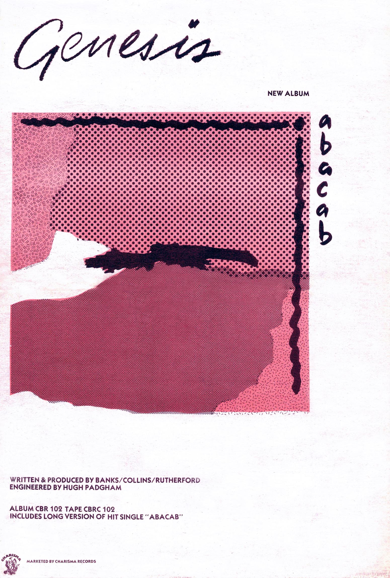 Abacab Album advert – source unknown – The Genesis Archive