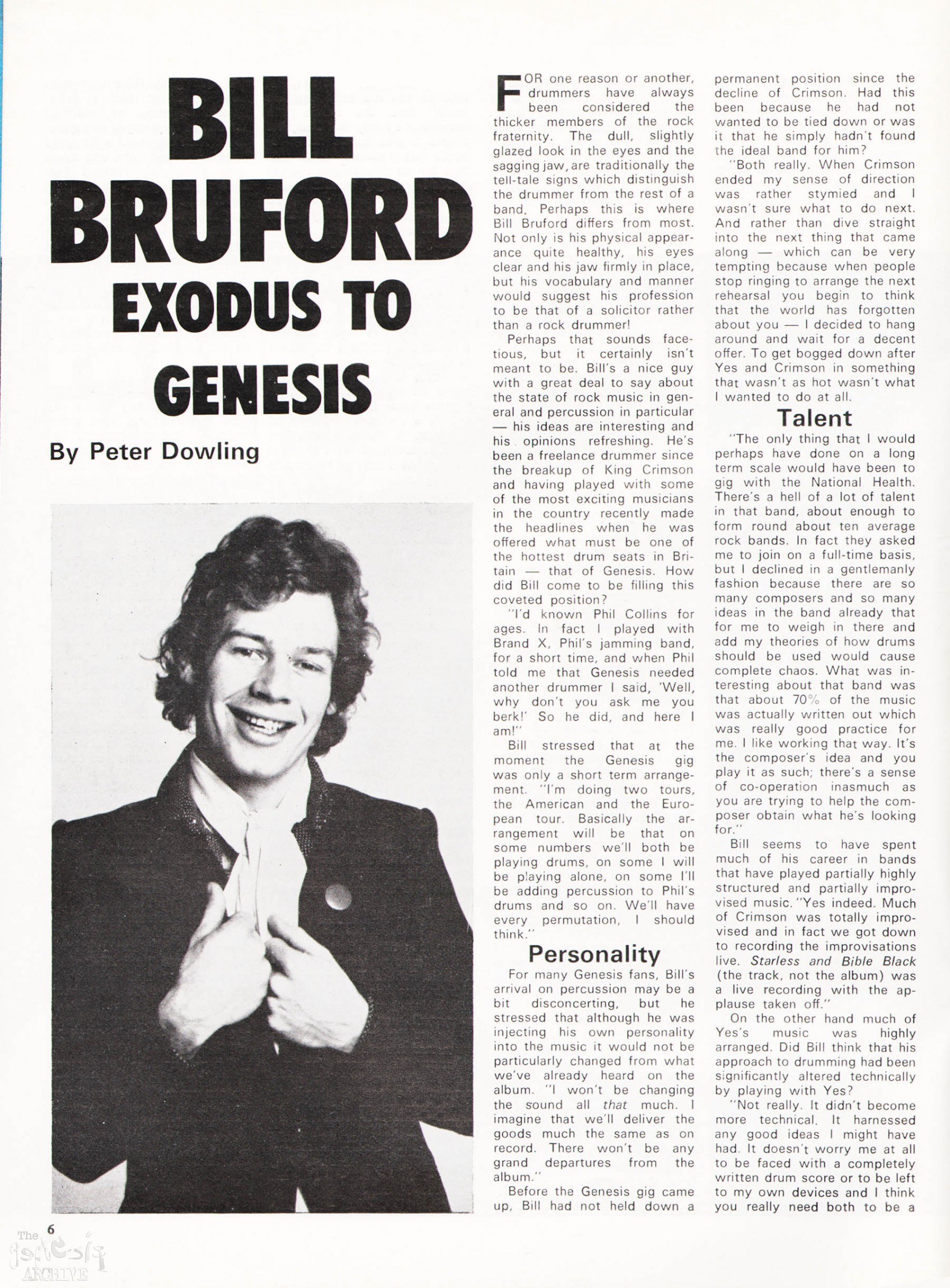 Interview – Bill Bruford – Beat Instrumental Magazine – May 1976 – The ...