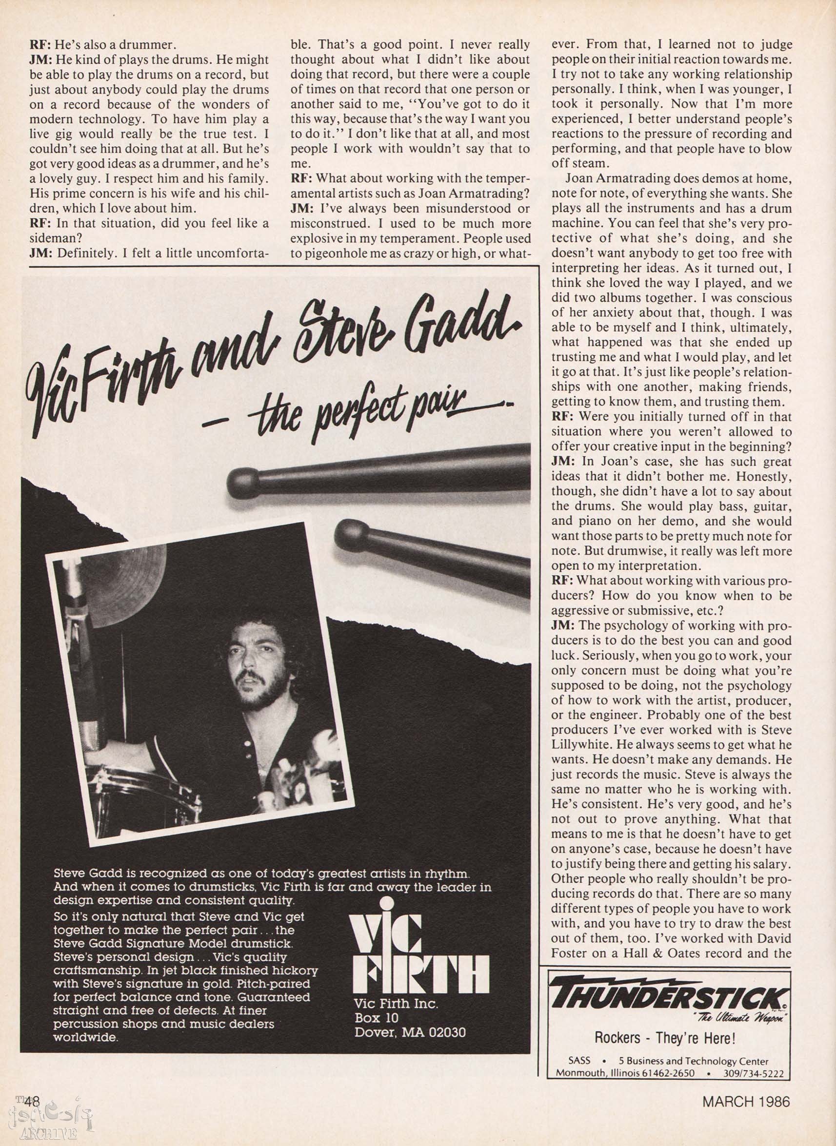 Interview – Jerry Marotta – Modern Drummer – March – – The Genesis Archive