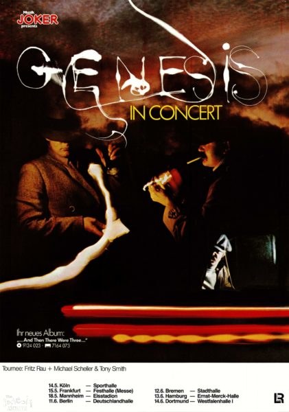 Tour poster – Genesis – And Then There Were Three – German dates – The ...