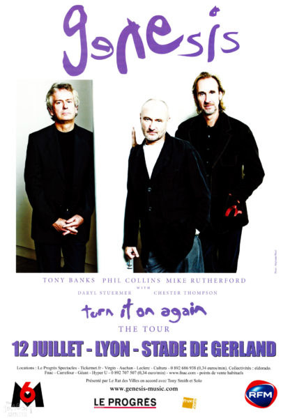Concert poster – Genesis – Stade De Gerland – Lyon – 12th July – The ...