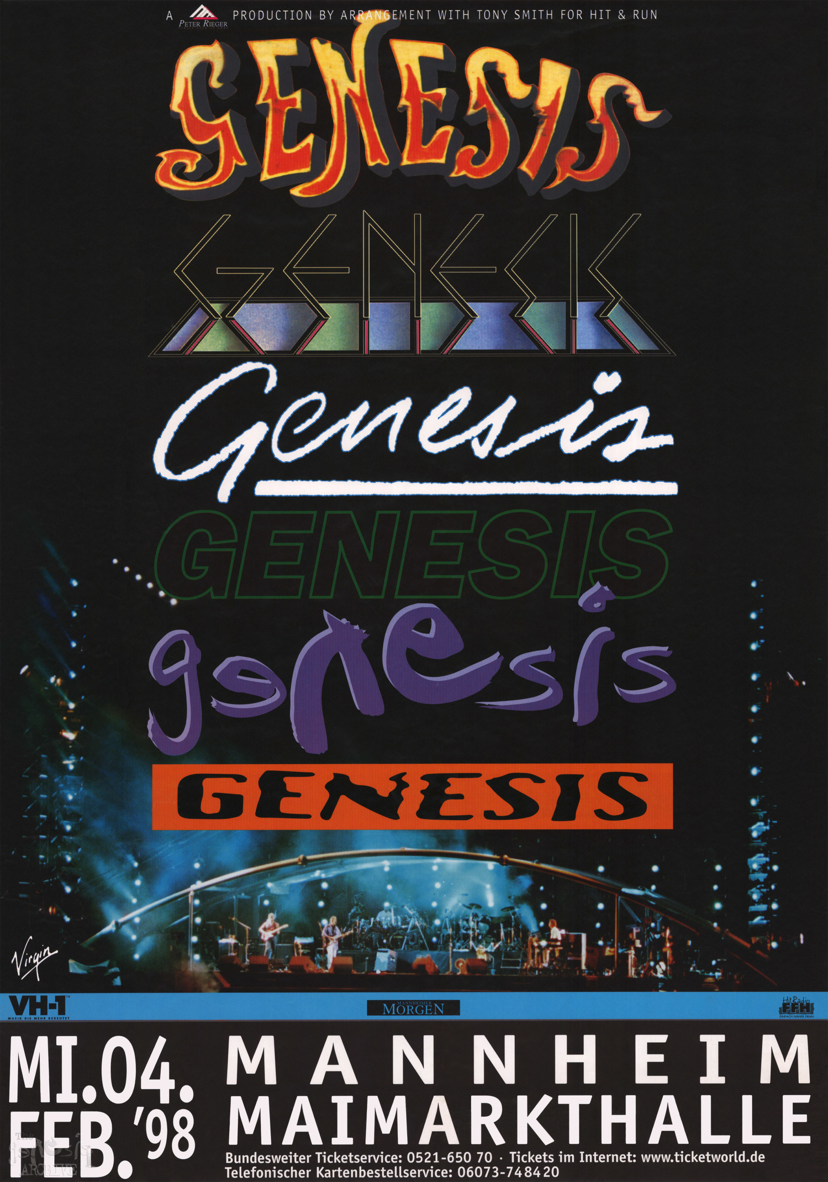 Gig poster – Genesis – Maimarkthalle – Mannheim – 4th February – The ...
