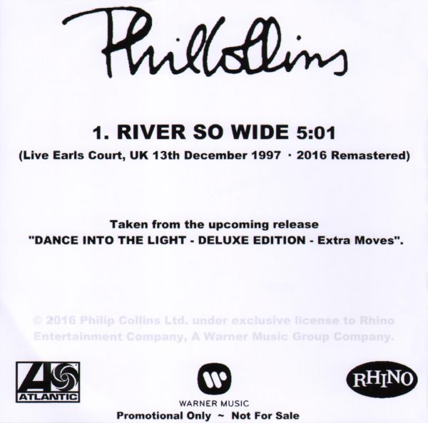 Promo CD – PC – River So Wide – Live – The Genesis Archive