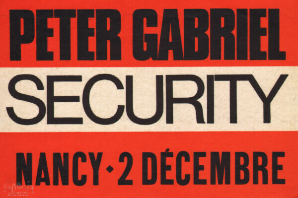 Cloth pass – Security – PG – Nancy – 2nd December – The Genesis Archive