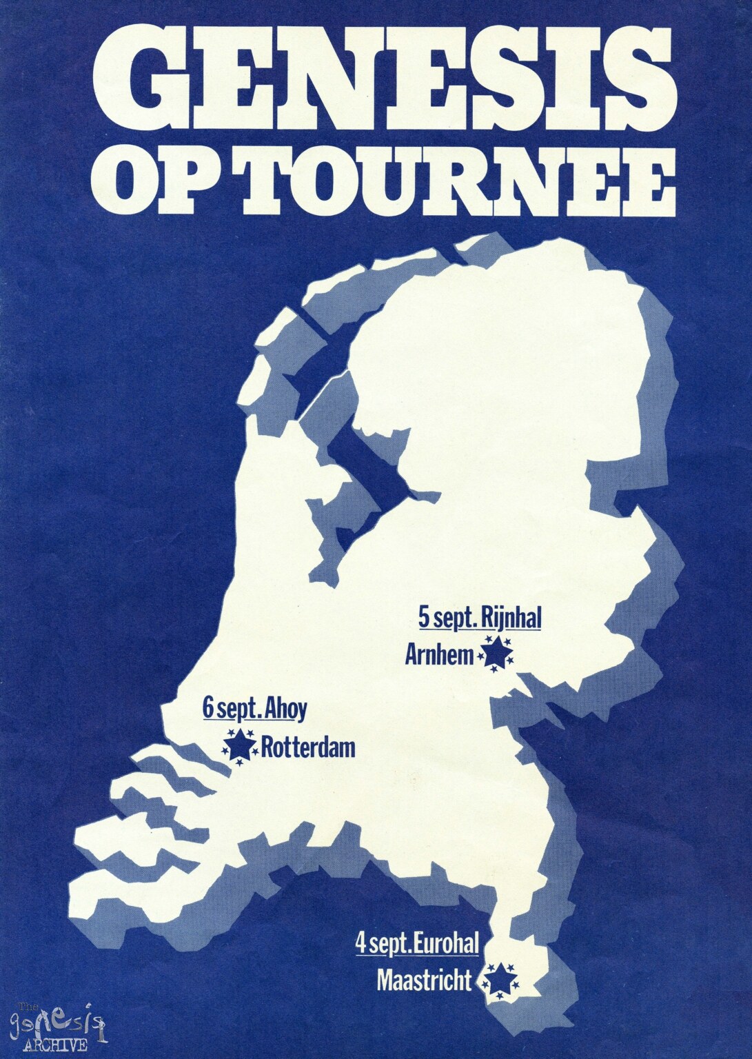 Tour Flyer – Genesis – The Netherlands – 4th – 5th – 6th September ...
