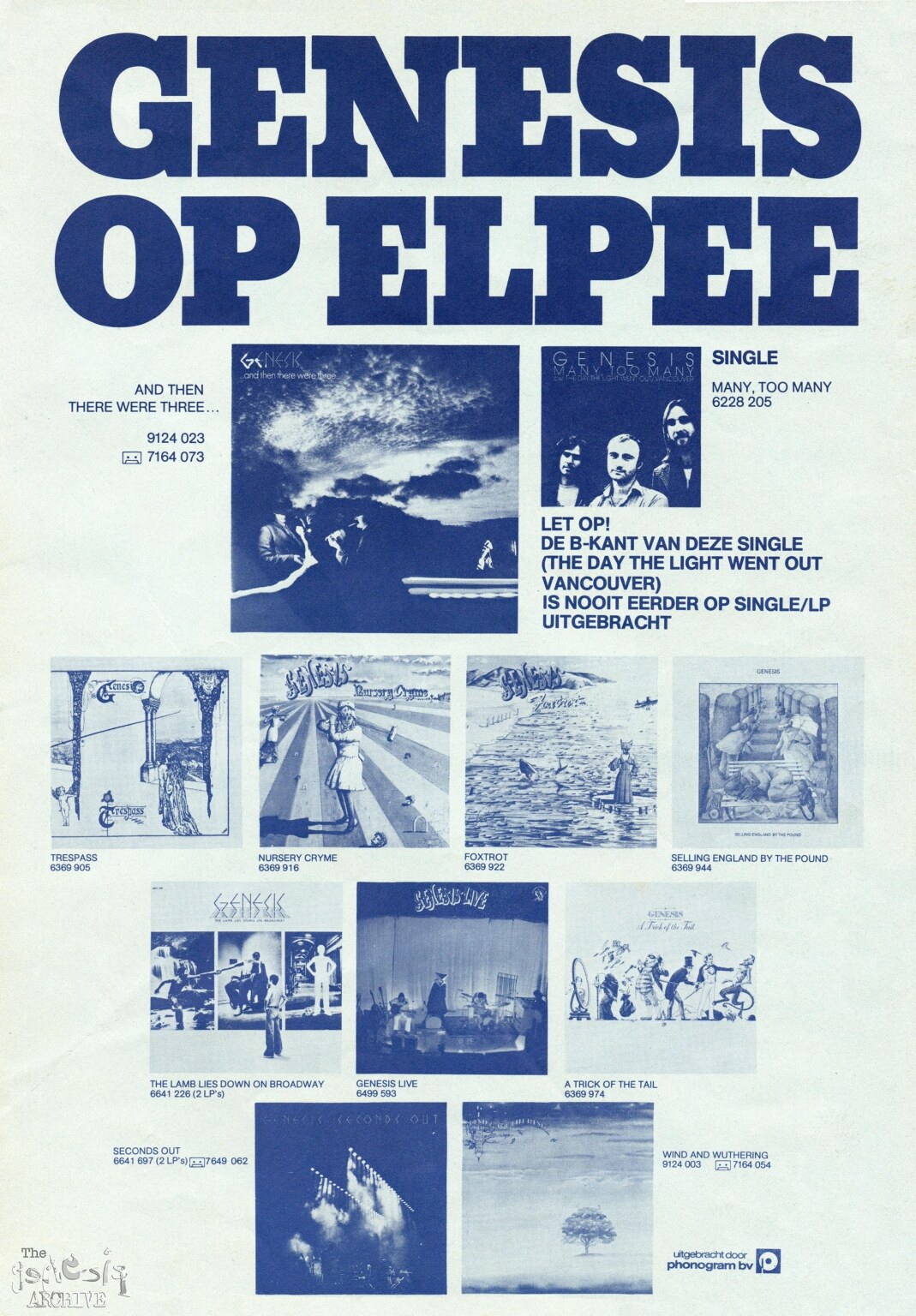 Tour Flyer – Genesis – The Netherlands – 4th – 5th – 6th September ...