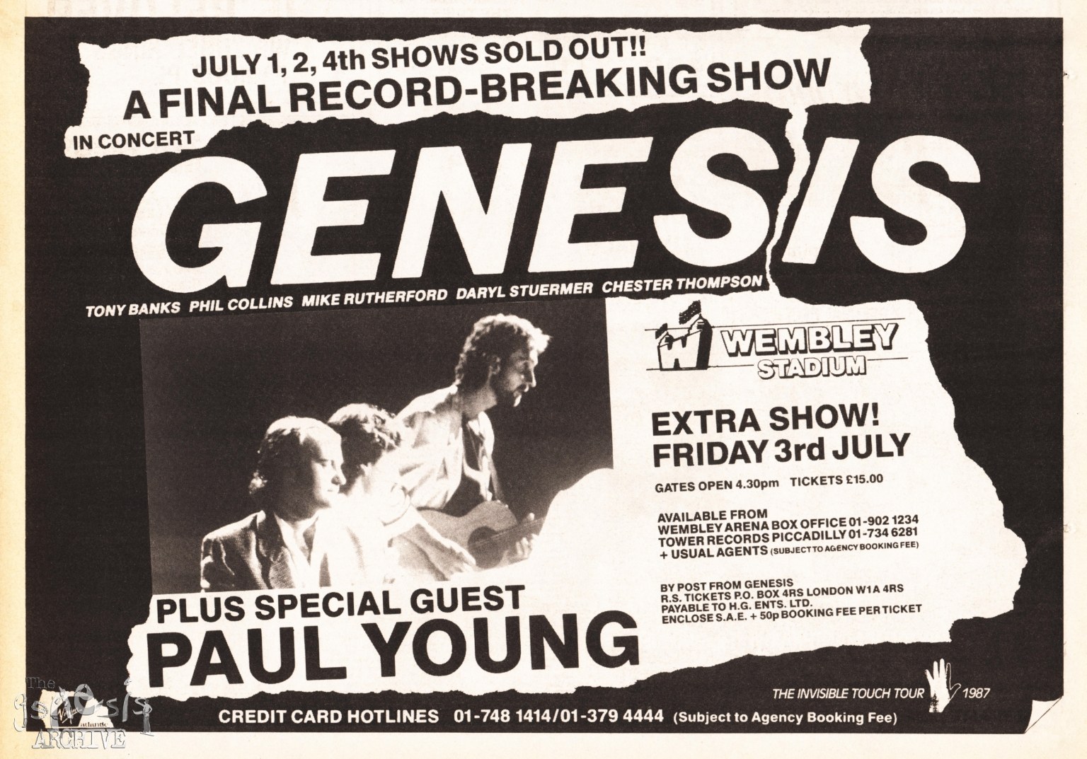 Tour advert – Genesis – Extra date added – NME 30th May – The Genesis ...