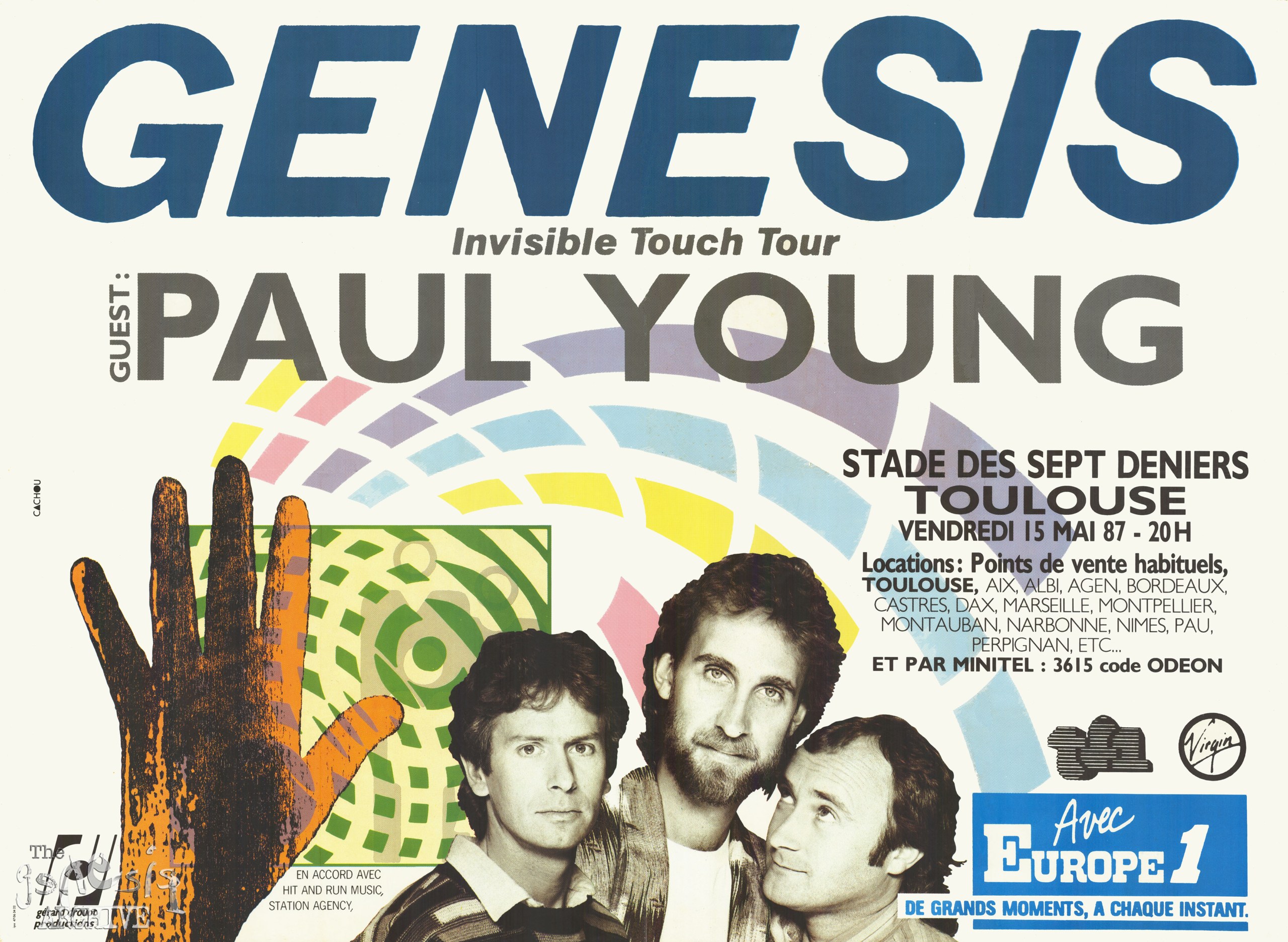 Concert poster – Genesis – The Stade Des Sept Deniers – Toulouse – 15th ...