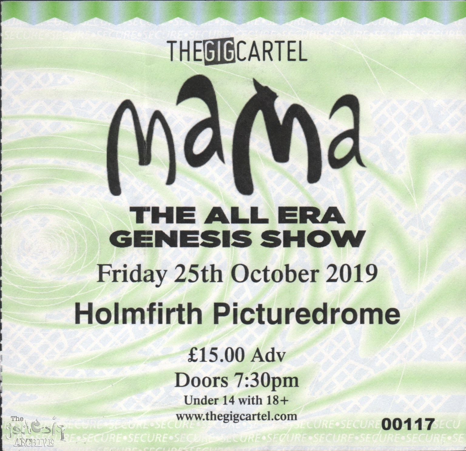 Ticket – Mama – The Holmfirth Picturedrome – Holmfirth – 25th October ...