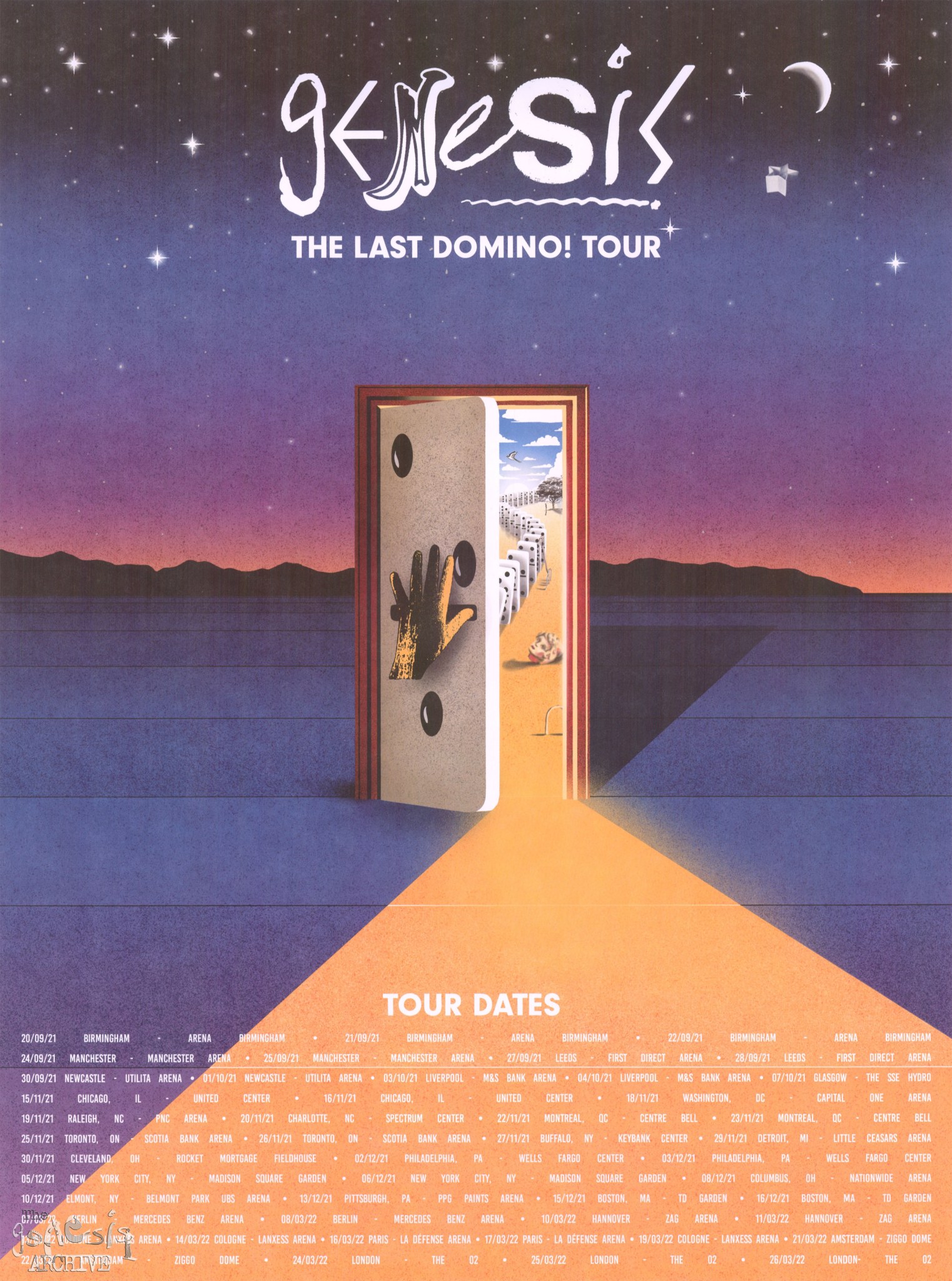 Poster – Genesis – The Last Domino tour – The Genesis Archive