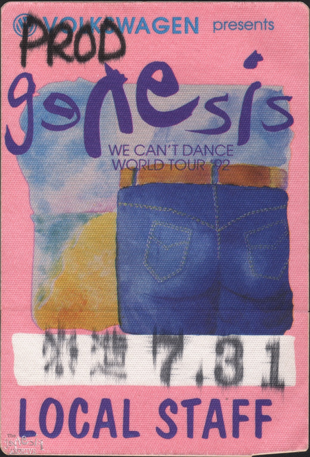 Cloth pass – Genesis – Roundhay Park – Leeds – 31st July – The Genesis ...