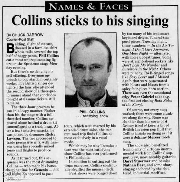 Concert review – PC – The Courier-Post – Camden – New Jersey – 22nd ...