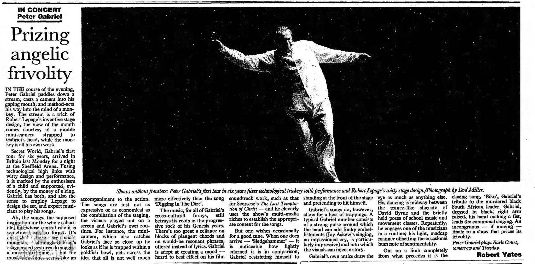 Concert review – PG – The Observer – London – 30th May – The Genesis ...