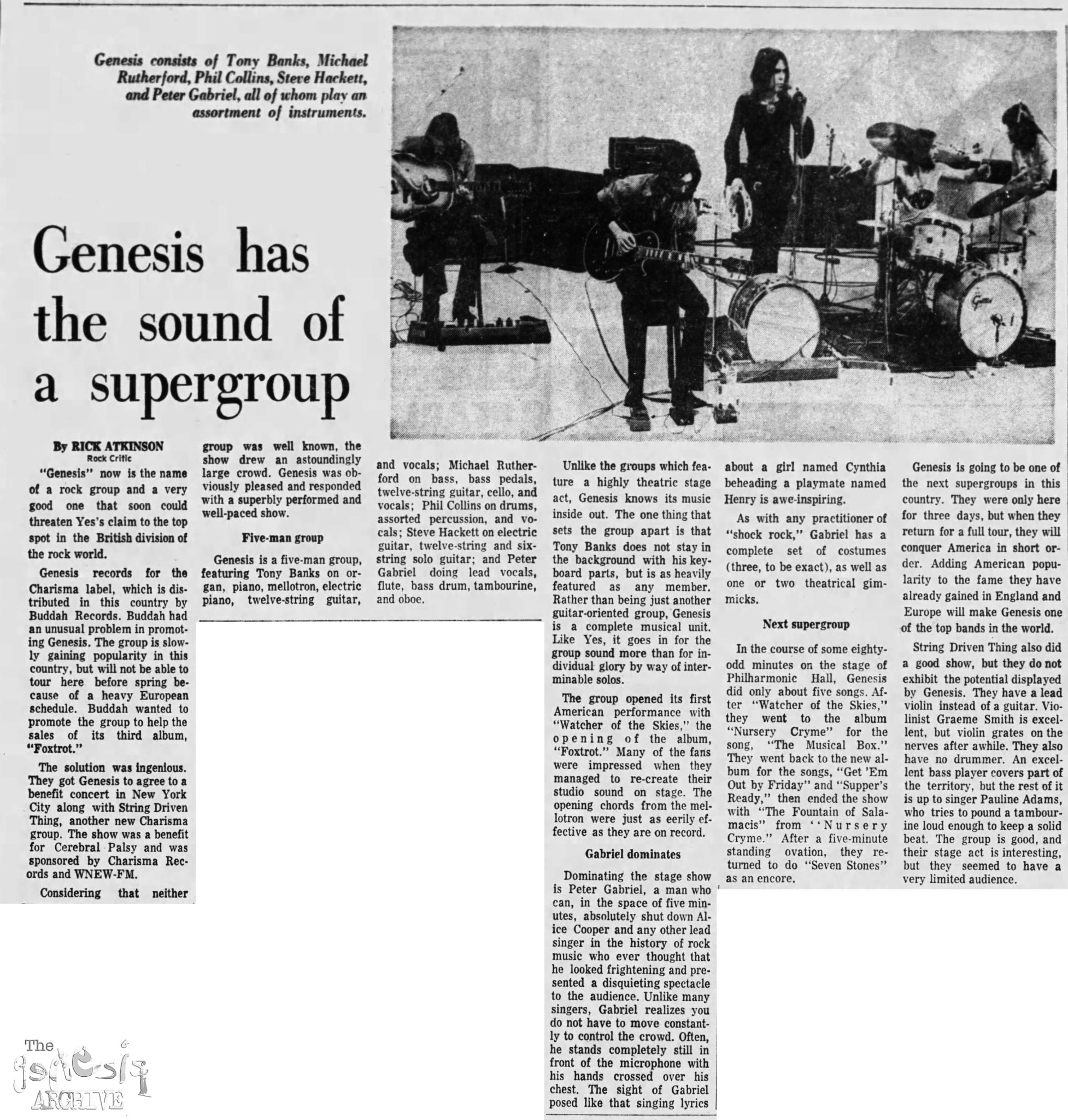 Concert review – Genesis – The Record – Hackensack – 24th December ...