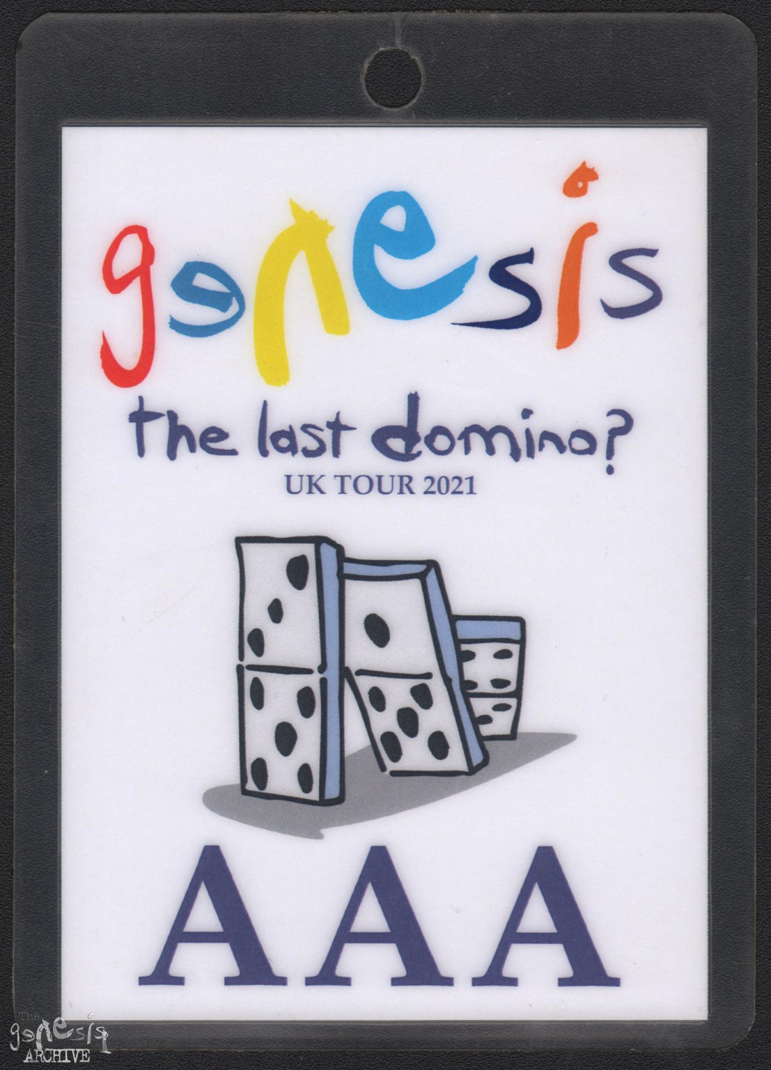 Laminate – Genesis – All Access Area’s pass – Last Domino tour – The ...