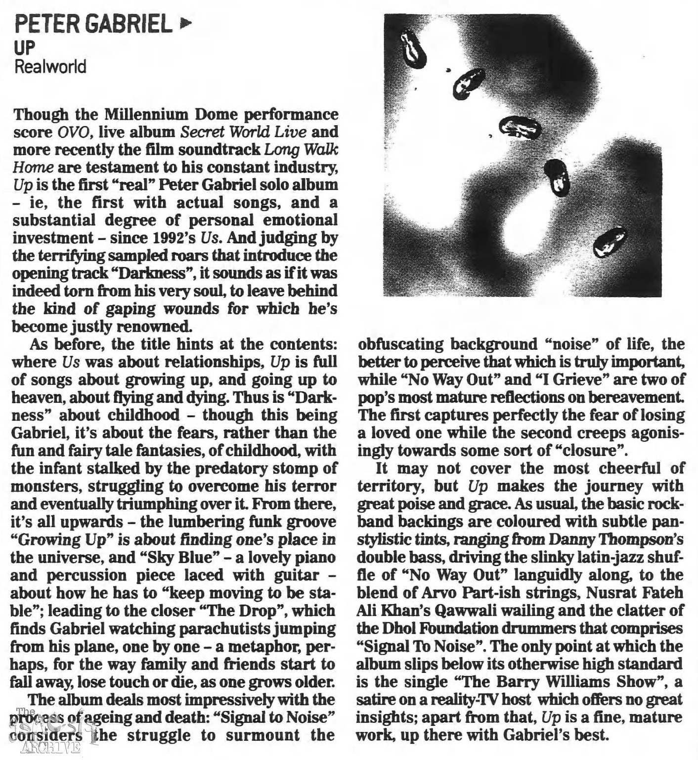 Album review – PG – The Independent – London – England – 20th September ...