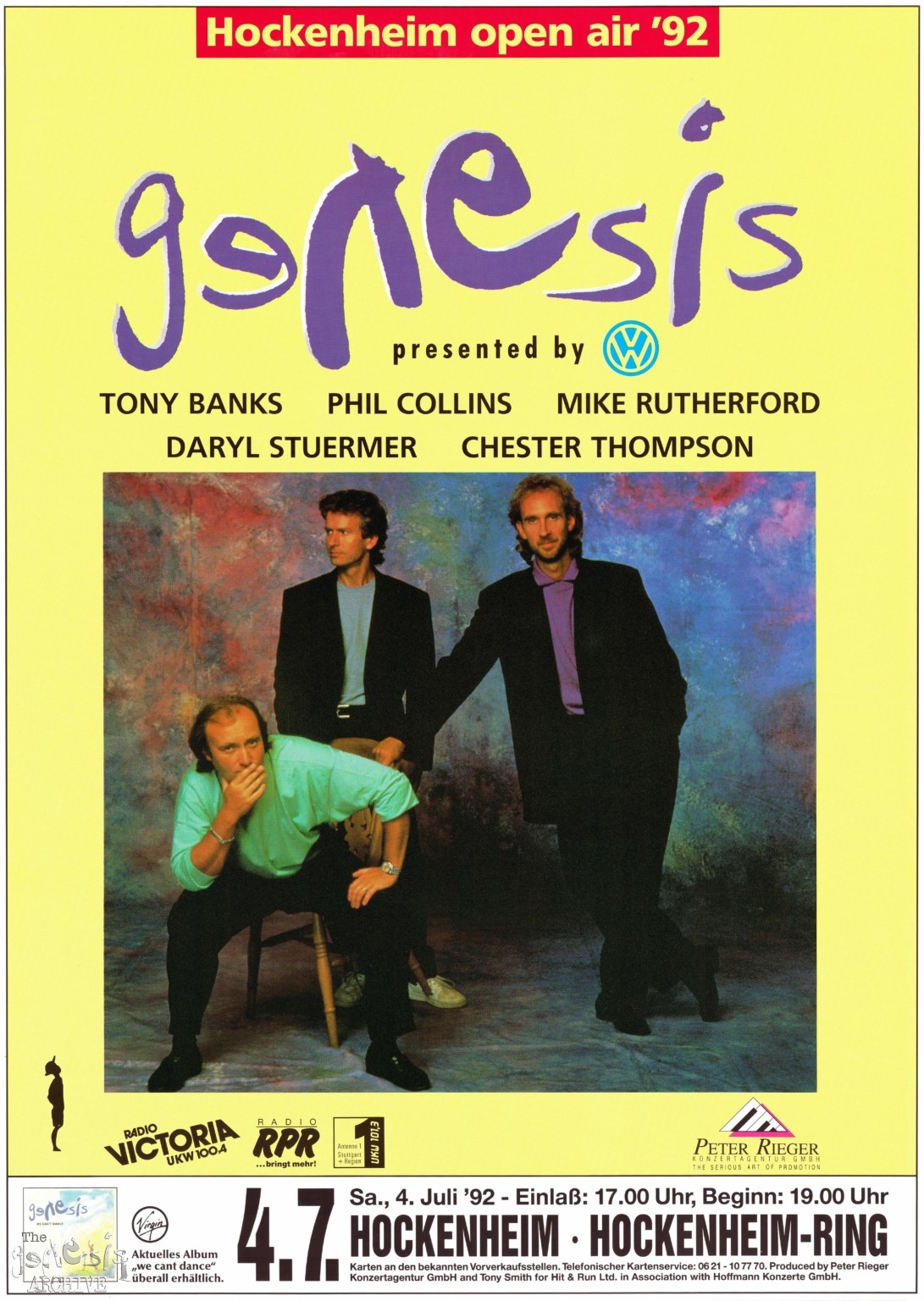 Concert Poster – Genesis – The Hockenheim Ring – Hockenheim – 4th July ...